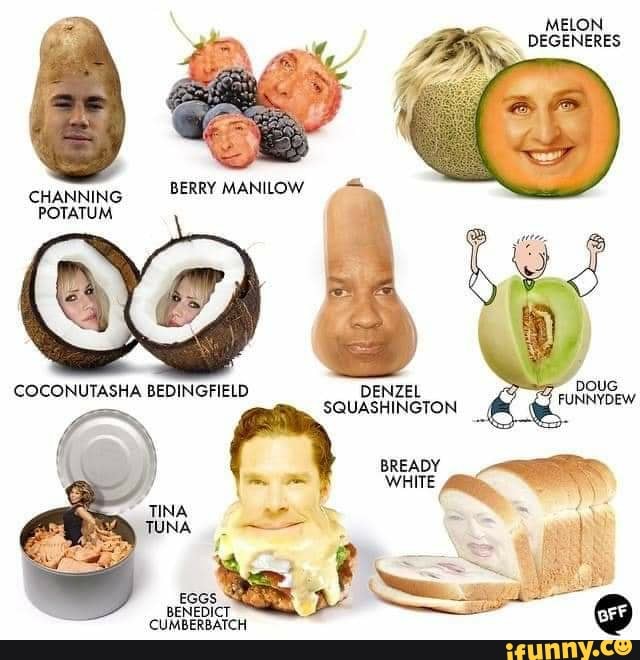 MELON DEGENERES CHANNING BERRY MANILOW POTATUM COCONUTASHA BEDINGFIELD ous SQUASHINGTON BREADY ...