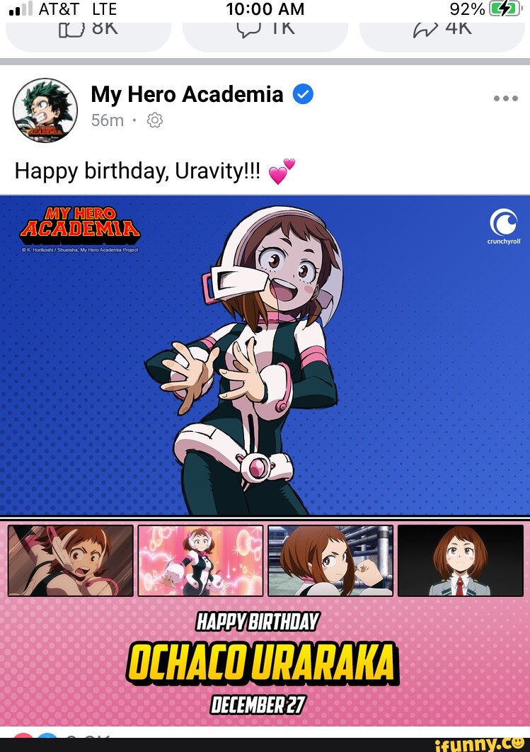 AM GP IK My Hero Academia @ Happy birthday, Uravity!!! OD HAPPY ...