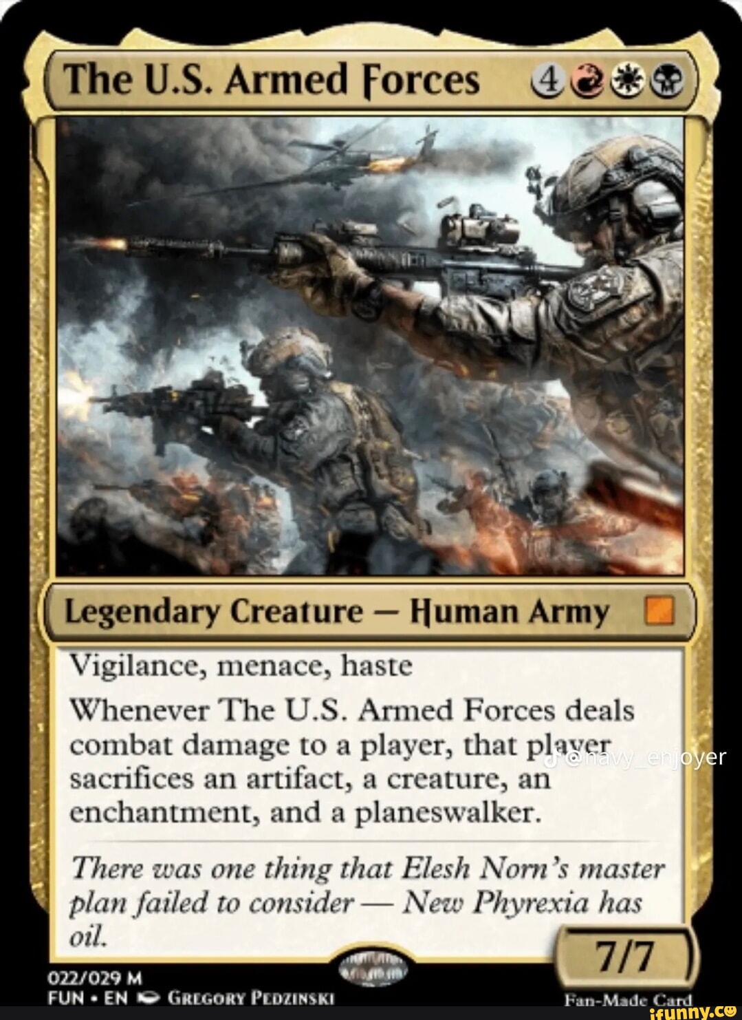 The U.S. Armed Forces le I Legendary Creature - Human Army Vigilance ...