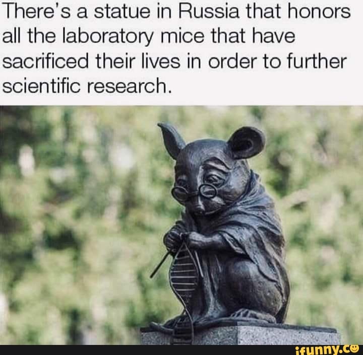 There's a statue in Russia that honors all the laboratory mice that ...