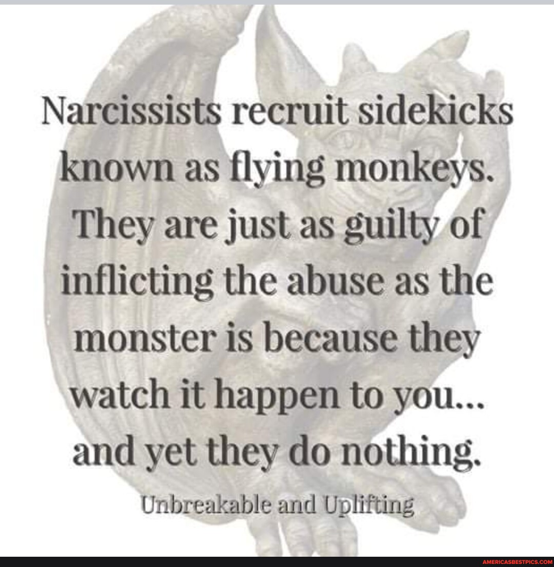 Narcissists recruit sidekicks known as flying monkeys. They are just as ...