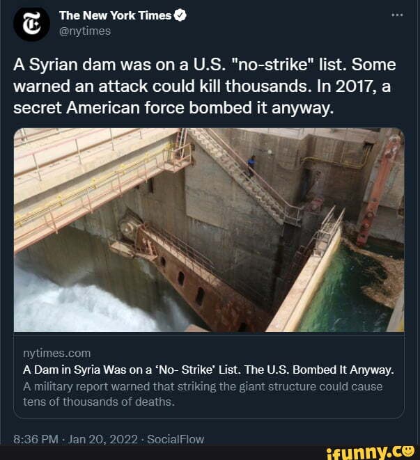 The New York Times @ A Syrian dam was on a U.S. "no-strike" list. Some ...