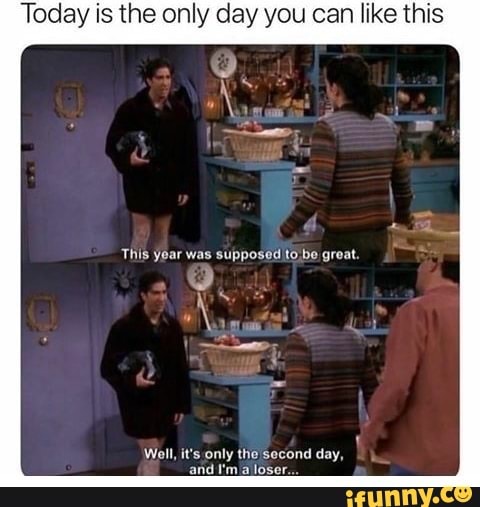 Today is the only day you can like this Well, it's only the second day ...