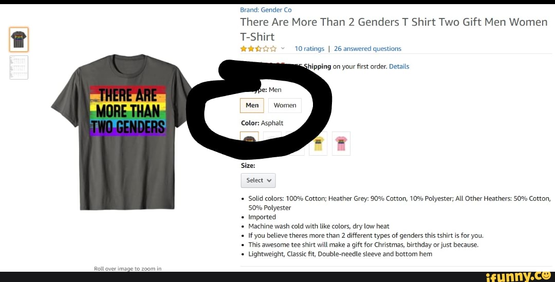 Brand: Gender Co There Are More Than 2 Genders T Shirt Two Gift Men ...