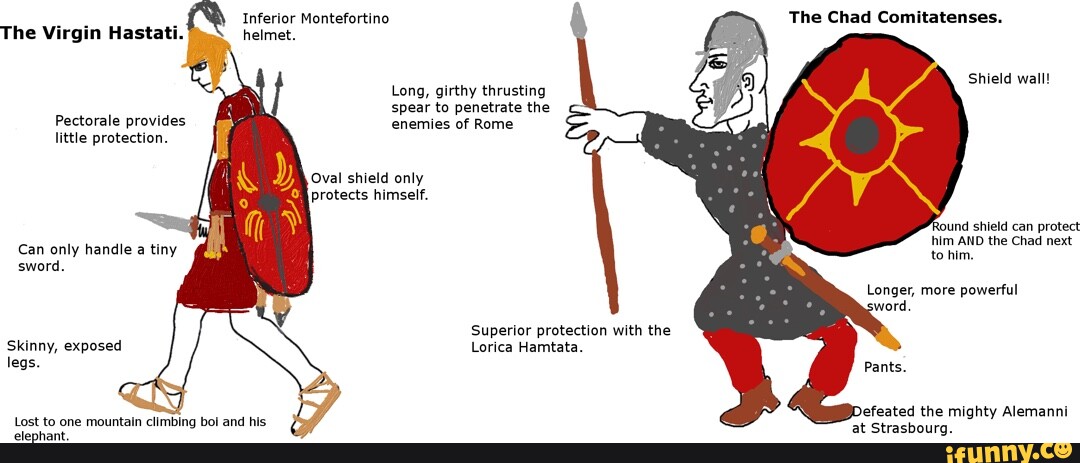 Inferior Montefortino The Chad Comitatenses. The Virgin Hastati. helmet ...
