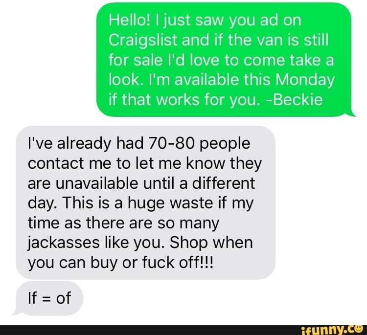 Craigslist memes memes. The best memes on iFunny
