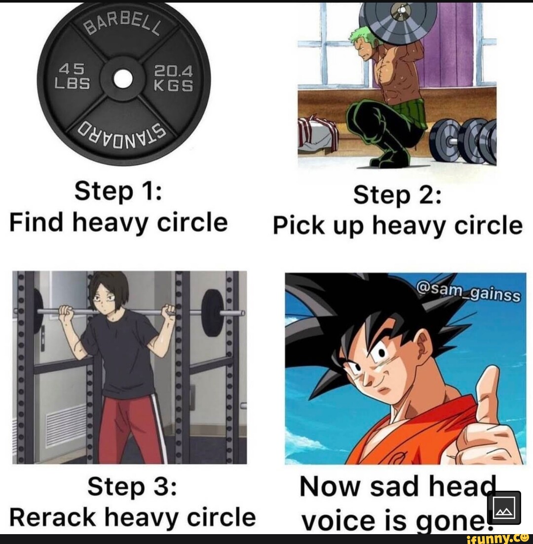 Las Step 1: Step 2: Find heavy circle Pick up heavy circle @sam*gainss ...