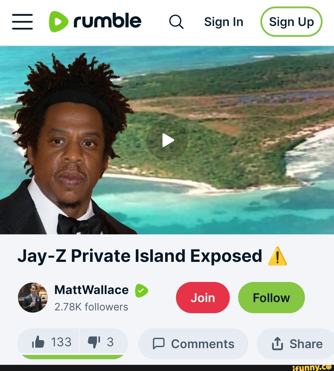 Rumble sign ( Sign Up ) Jay-Z Private Island Exposed Join Follow ...