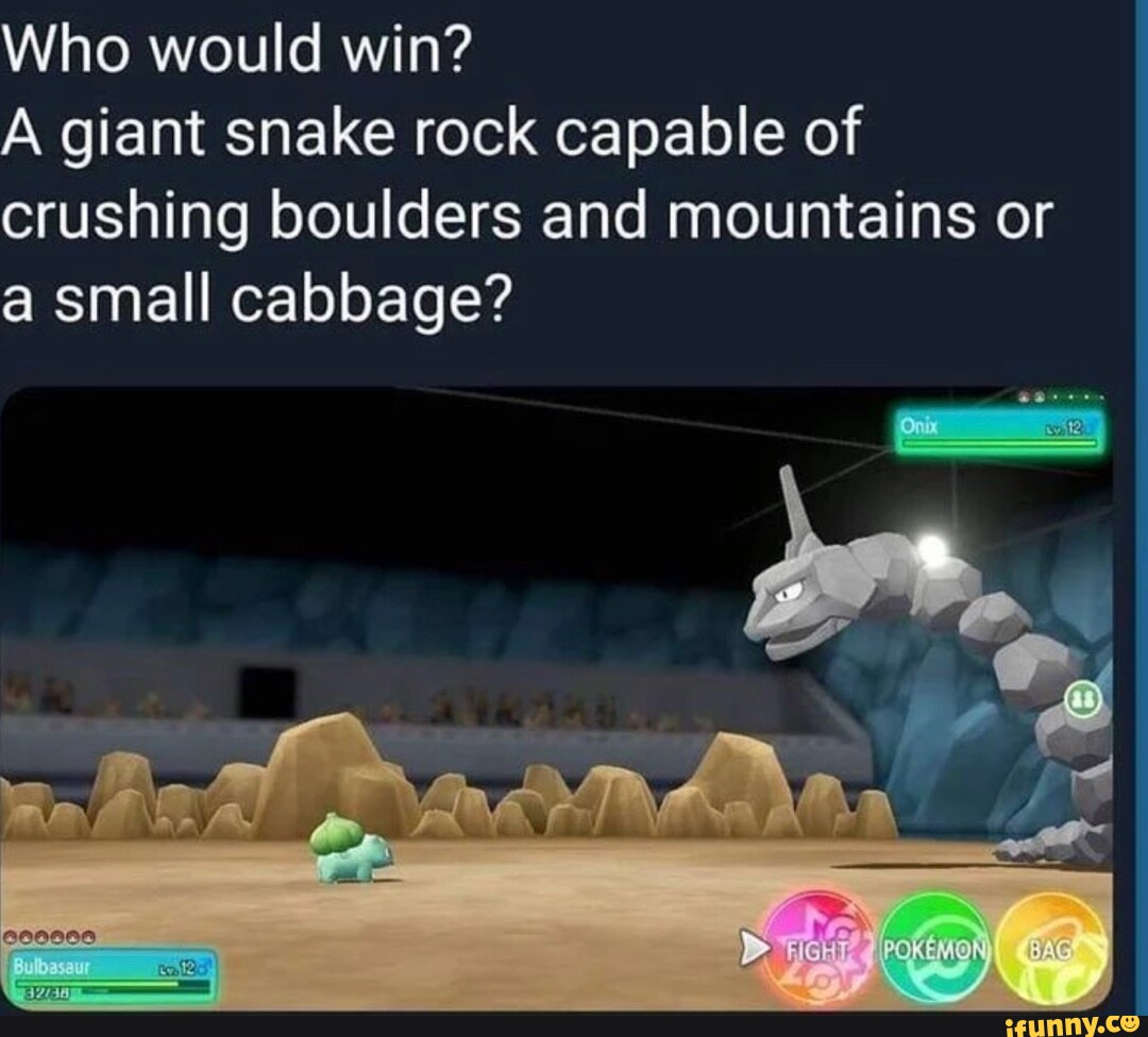 Who would win? A giant snake rock capable of crushing boulders and ...