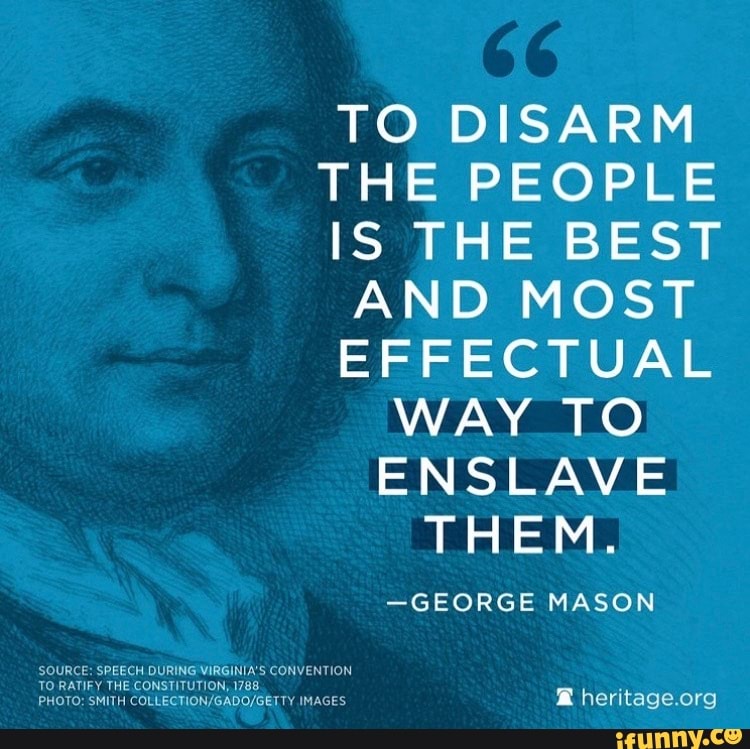 TO DISARM THE PEOPLE IS THE BESFE AND MOST EFFECTUAL WAY TO ENSLAVE ...