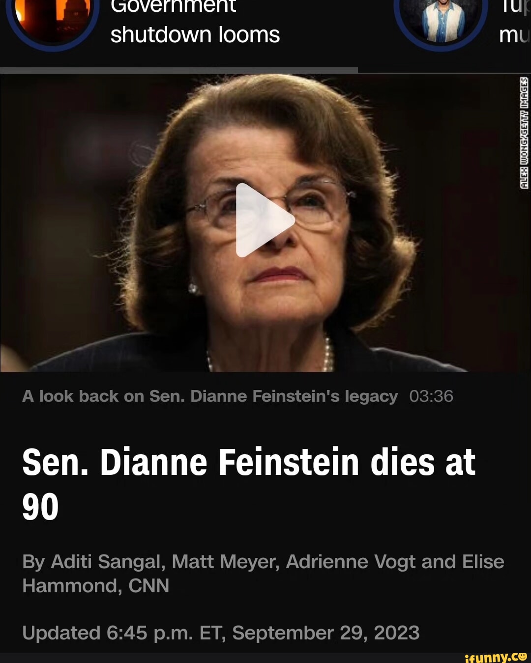 Shutdown looms Lo eT 4 A look back on Sen. Dianne Feinstein's legacy ...