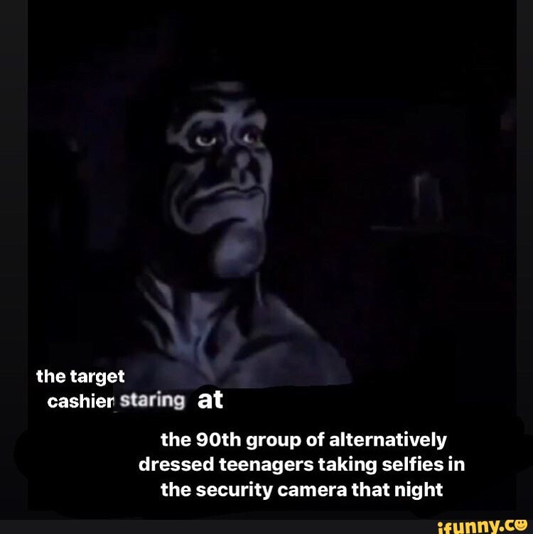 The target cashier staring at the 90th group of alternatively dressed ...
