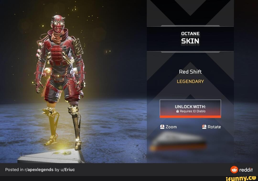 OCTANE SKIN Red Shift LEGENDARY Rotate Posted in by reddit - iFunny