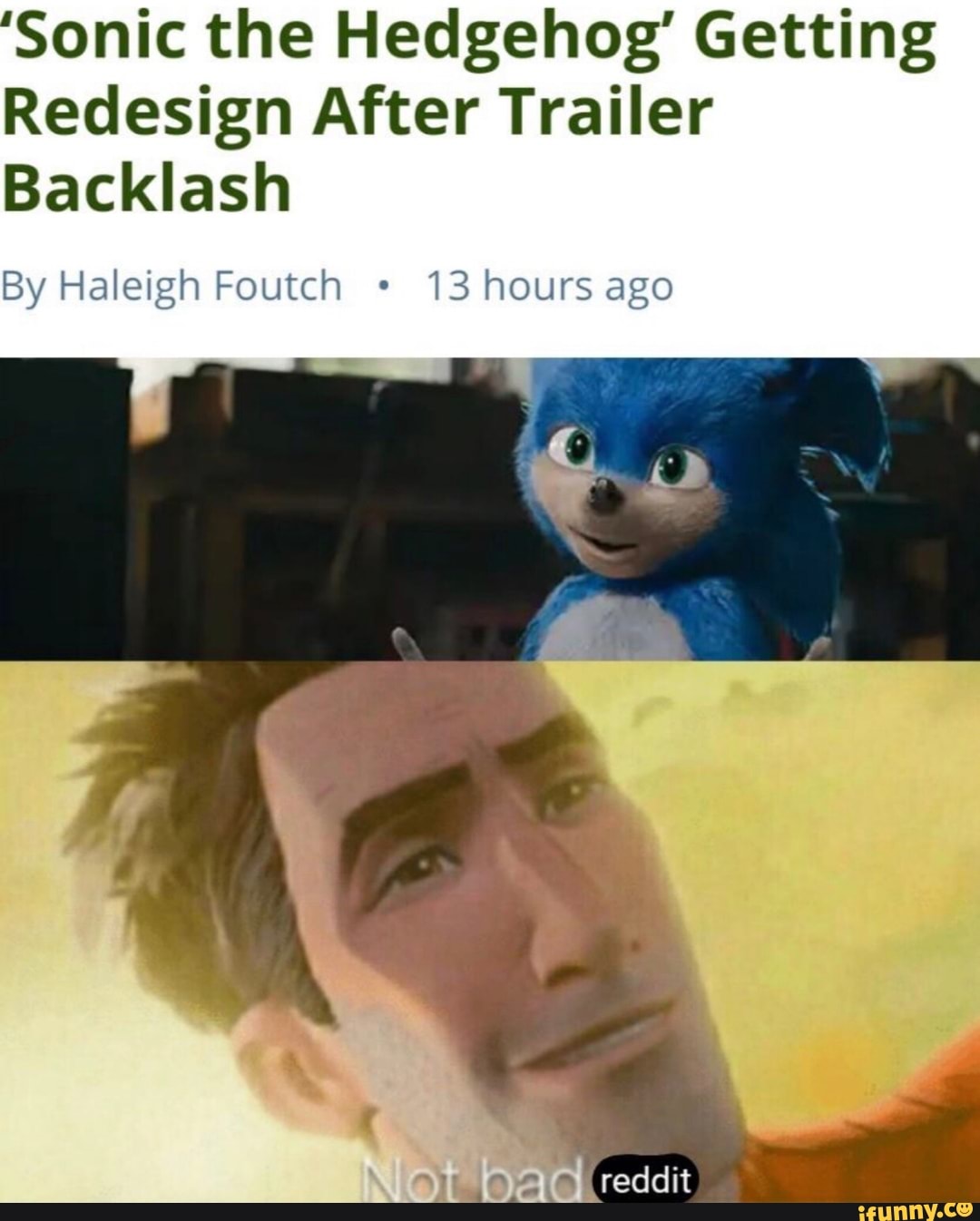 ‘Sonic the Hedgehog' Getting Redesign After Trailer Backlash By Haleigh ...