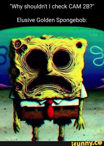 "Why shouldn't I check CAM Elusive Golden Spongebob: - iFunny