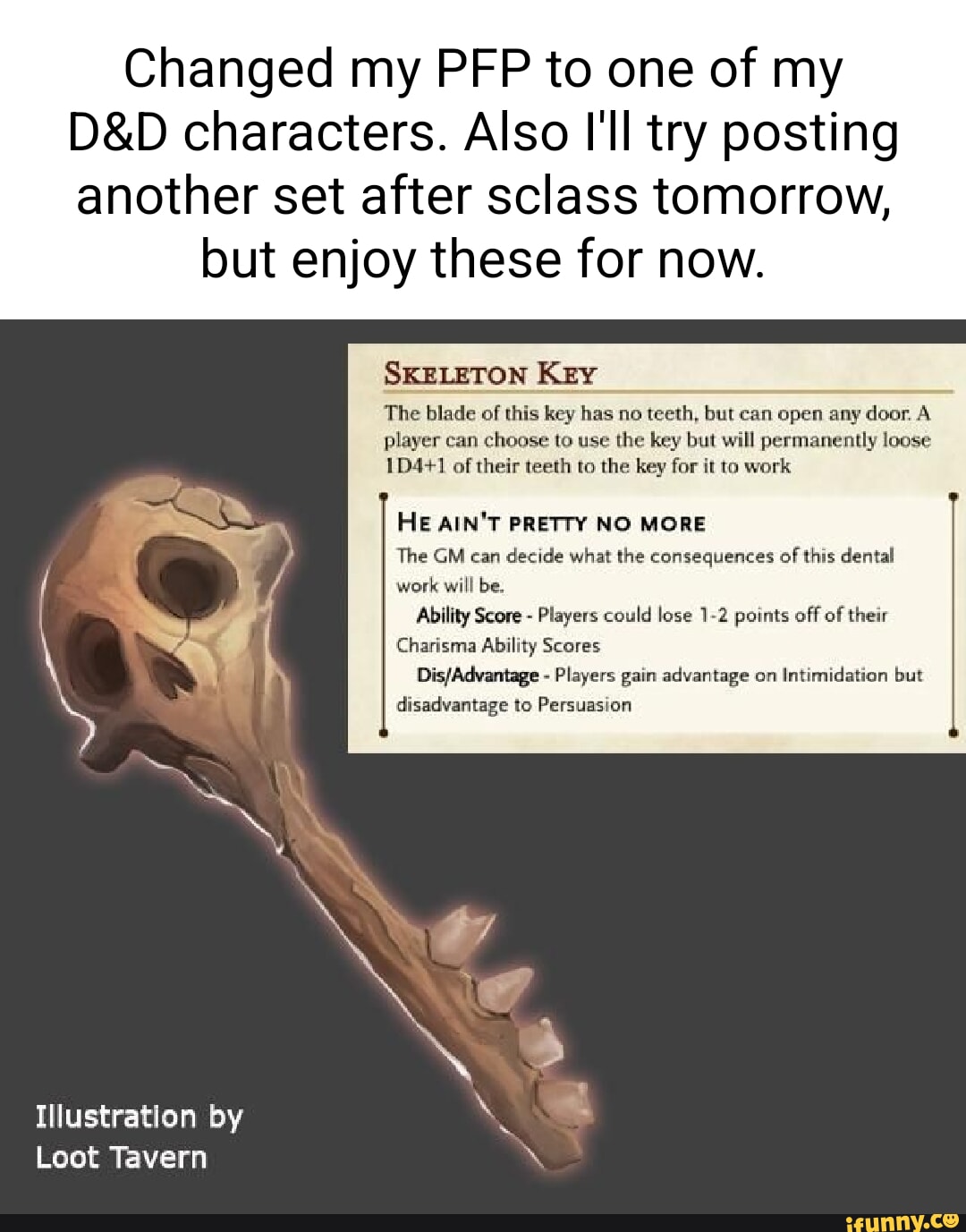 Changed my PFP to one of my characters. Also I'll try posting another ...