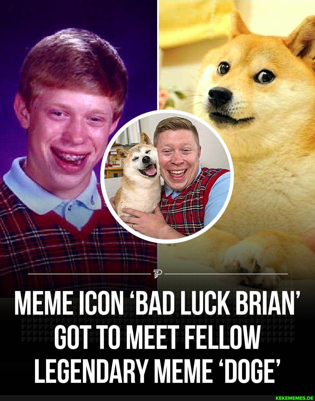 Two legendary memes ‘Bad Luck Brian’ and ‘Doge’ met up for the first ...