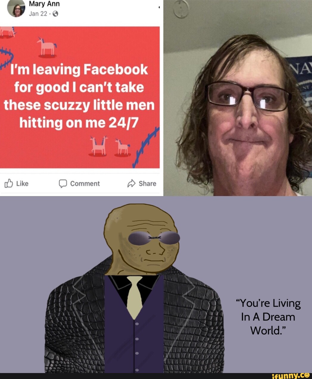 Mary Ann Jan 22 I'm leaving Facebook for good I can't take these scuzzy ...