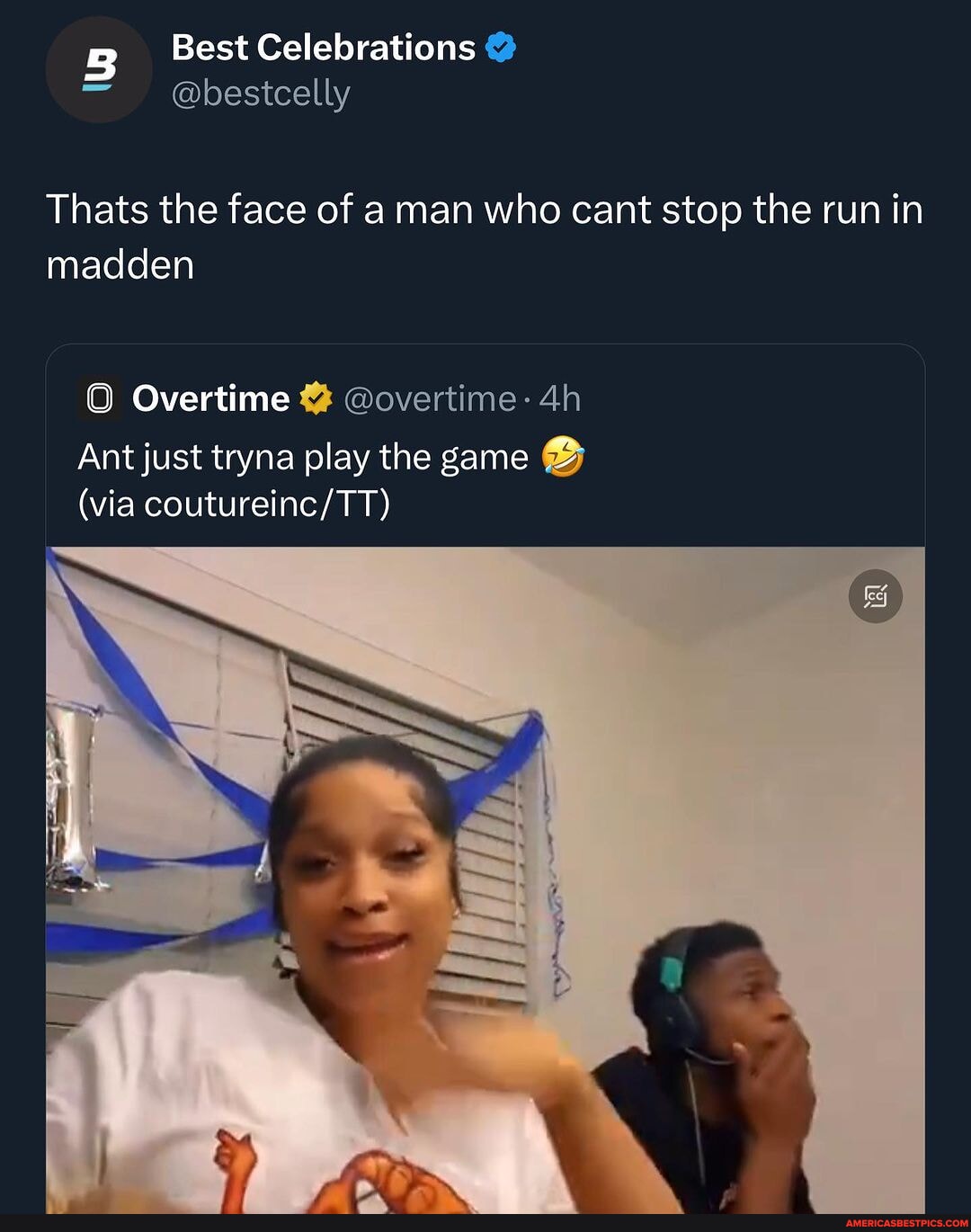 He’s losing whatever game that is (h/t @overtime) - Best Celebrations ...