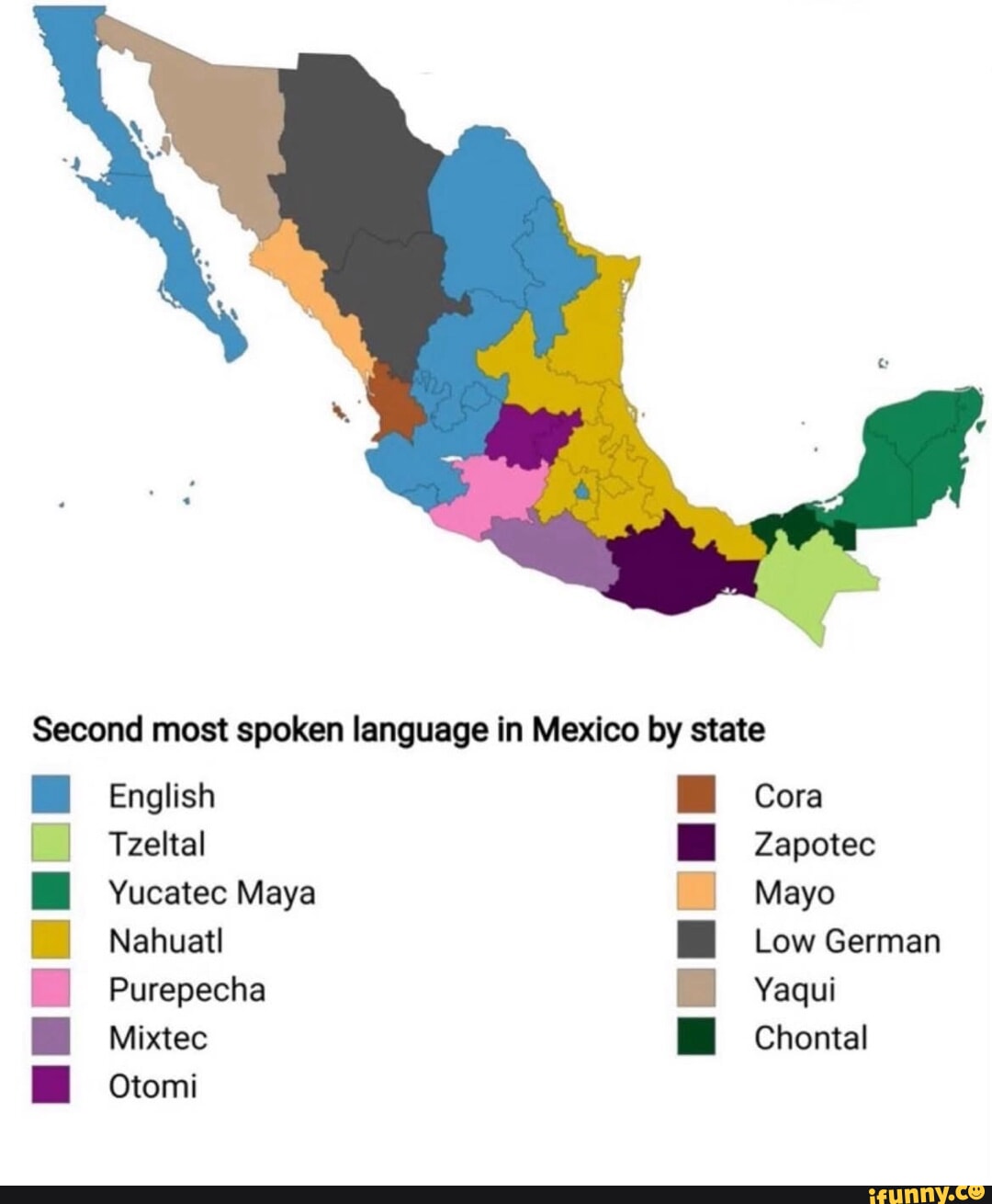 Second most spoken language in Mexico by state English Tzeltal Yucatec ...