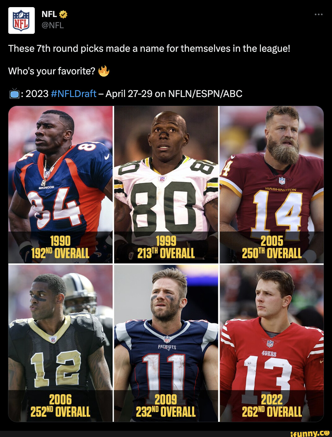 NFL & NFL NF) These round picks made a name for themselves in the ...