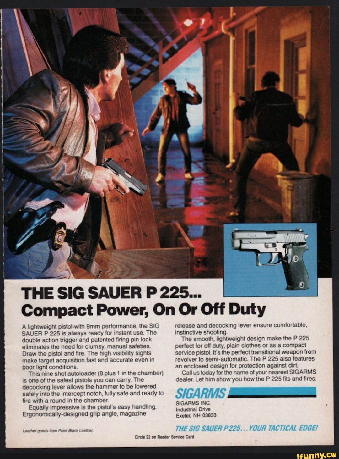 THE SIG SAUER P 225... Compact Power, On Or Off Duty A lightweight ...