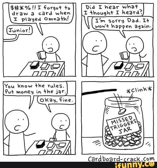 Forgot to draw a card when played Omnath! Did I hear what dhought I ...