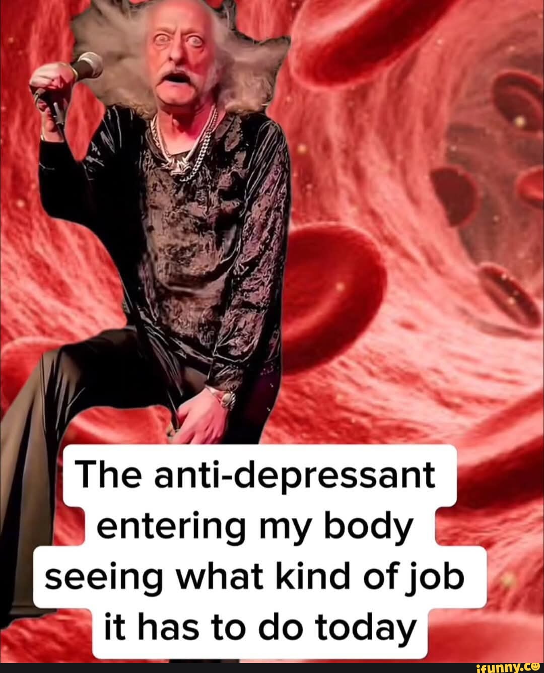 I The ant I entering my body seeing what kind of job it has to do today ...