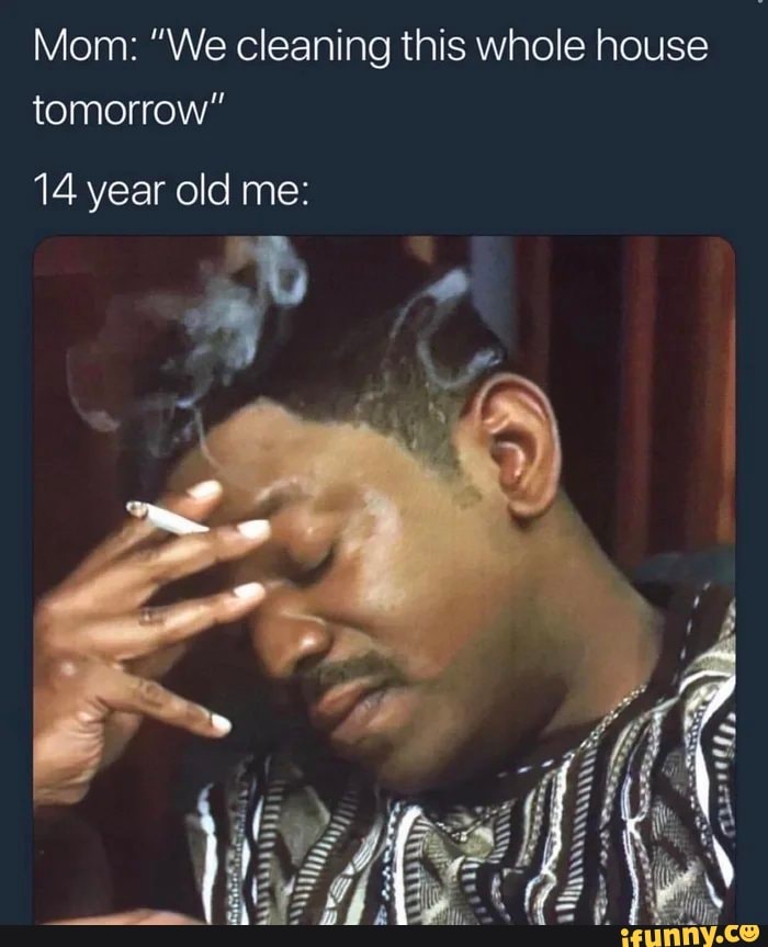 Mom: "We cleaning this whole house tomorrow" year - iFunny