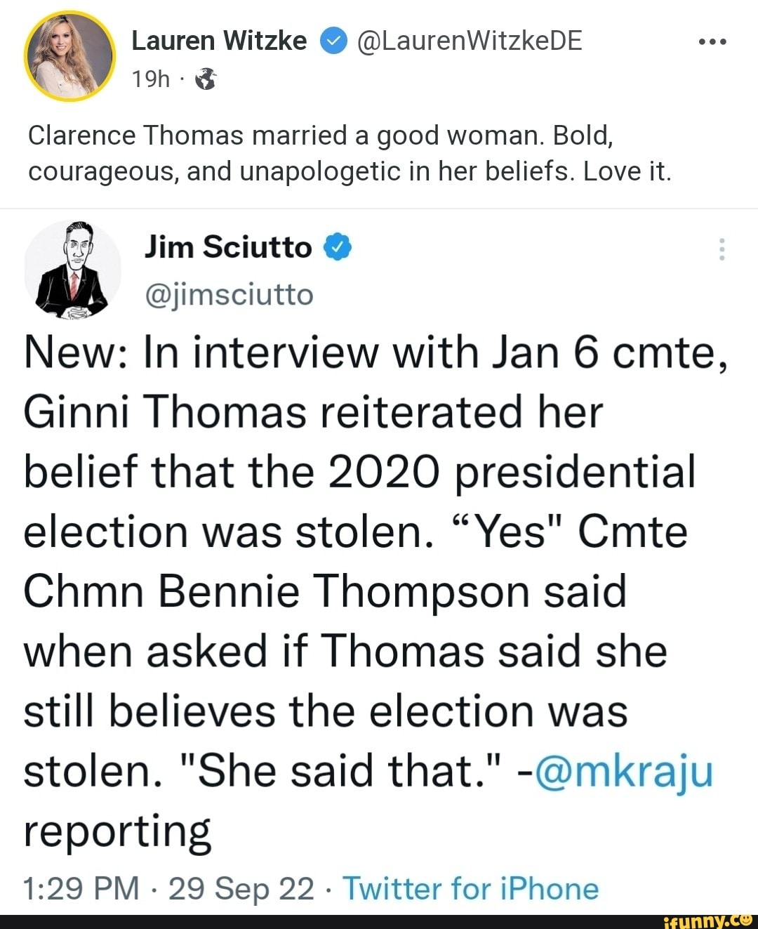 Lauren Witzke @ @LaurenWitzkeDE Clarence Thomas married a good woman ...