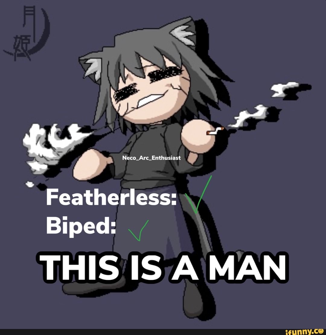 Neco_Arc_Enthusiast Featherless: Biped: THIS IS A MAN - iFunny