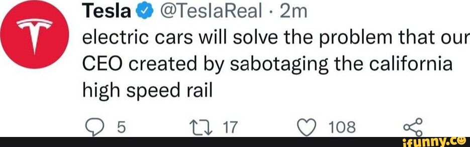 Tesla @ @TeslaReal - electric cars will solve the problem that our CEO ...