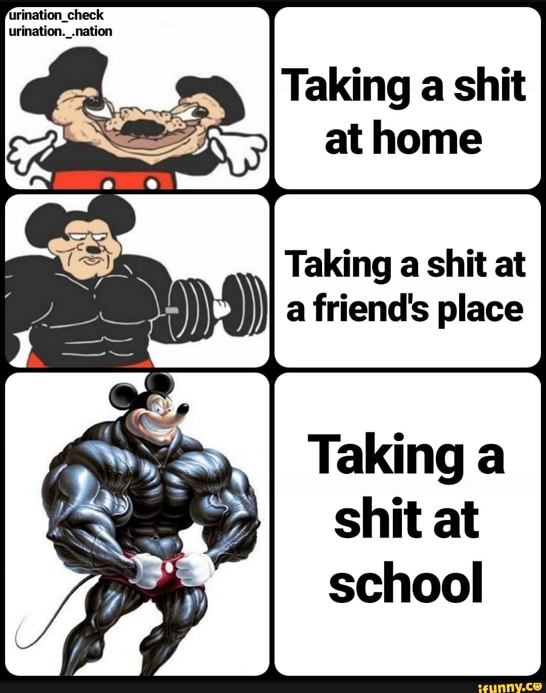 Taking a shit at home Taking a shit at a friend's place Taking a shit ...