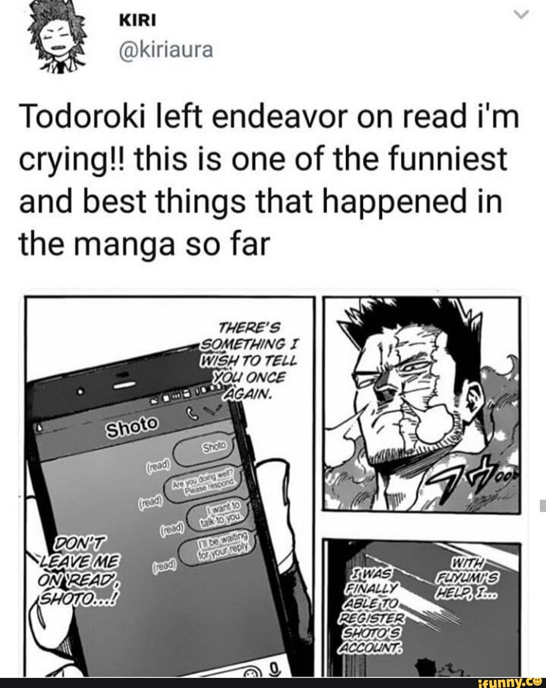 "v Todoroki left endeavor on read i'm crying!! this is one of the ...
