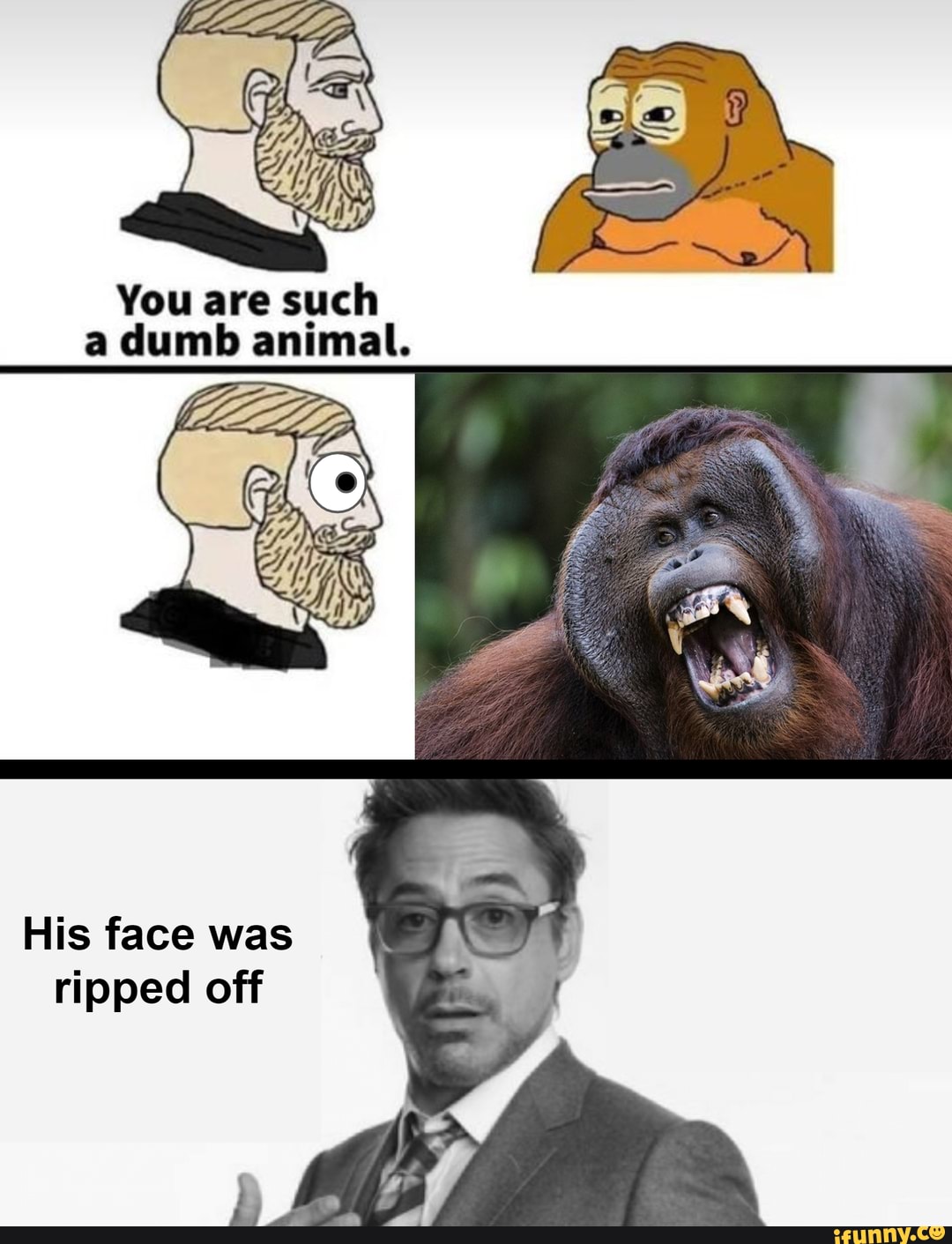 You are such a dumb animal. His face was ripped off - iFunny
