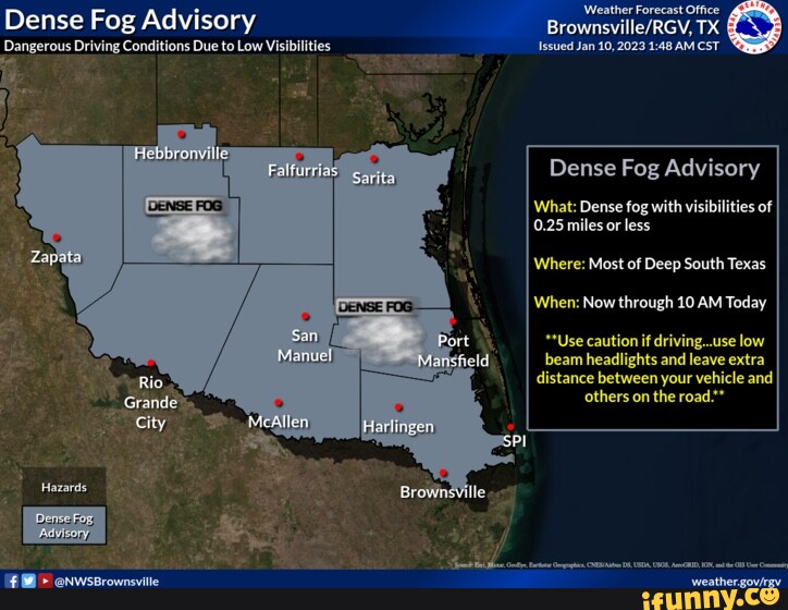 4 Weather Forecast Office Dense Fog Advisory TX Dangerous Driving ...