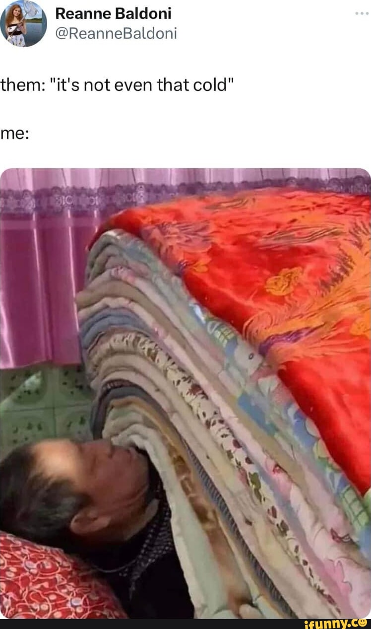 Reanne Baldoni @ReanneBaldoni hem: "it's not even that cold" - iFunny