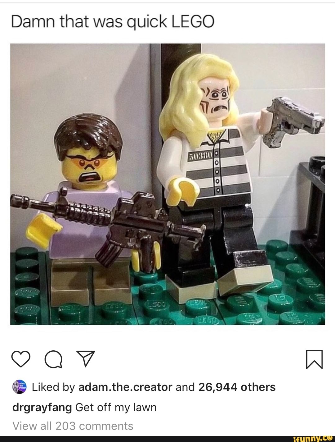 Damn that was quick LEGO W 2B Liked by adam.the.creator and 26,944 ...