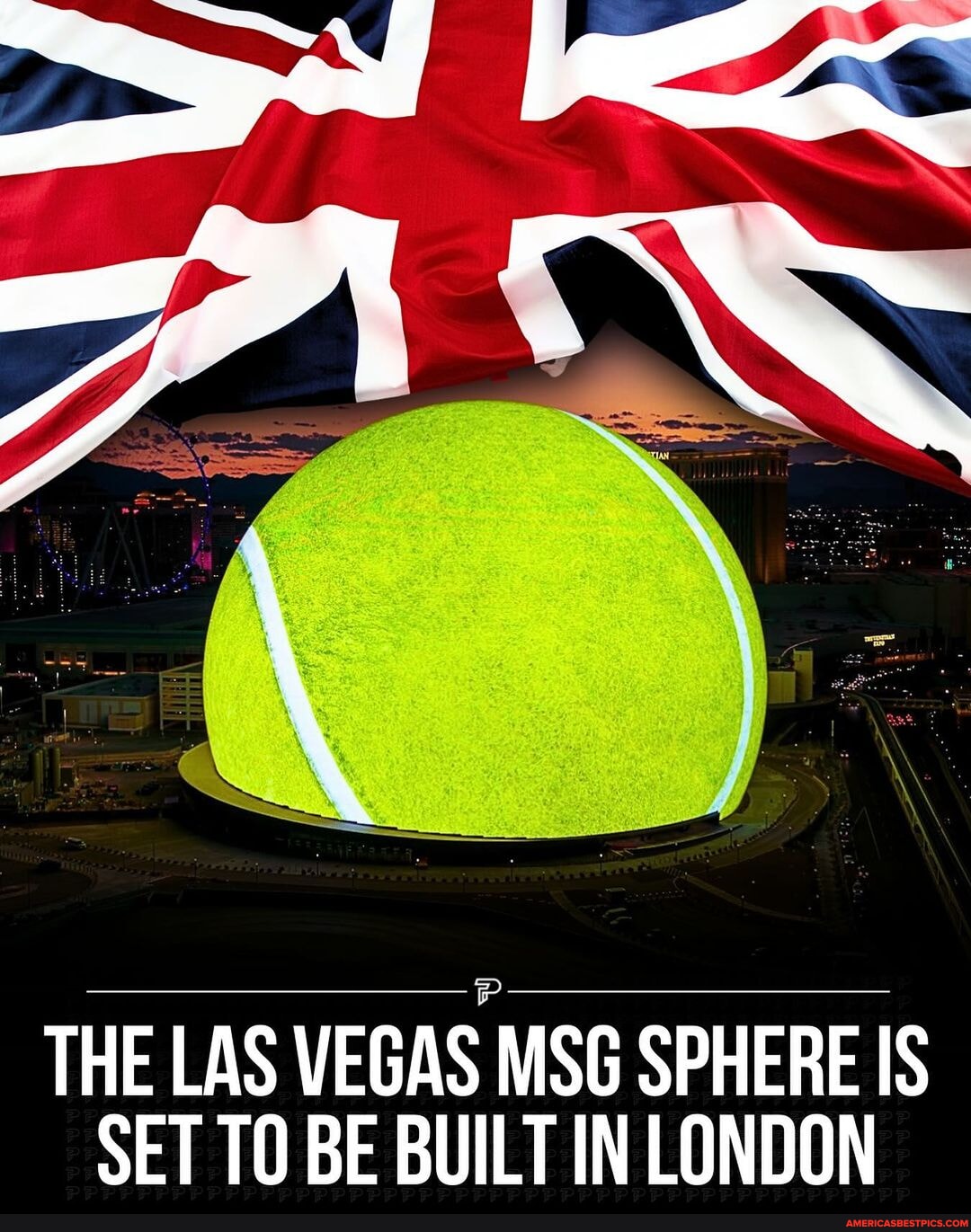 The MSG Sphere, an enormous entertainment venue measuring 366 feet in ...