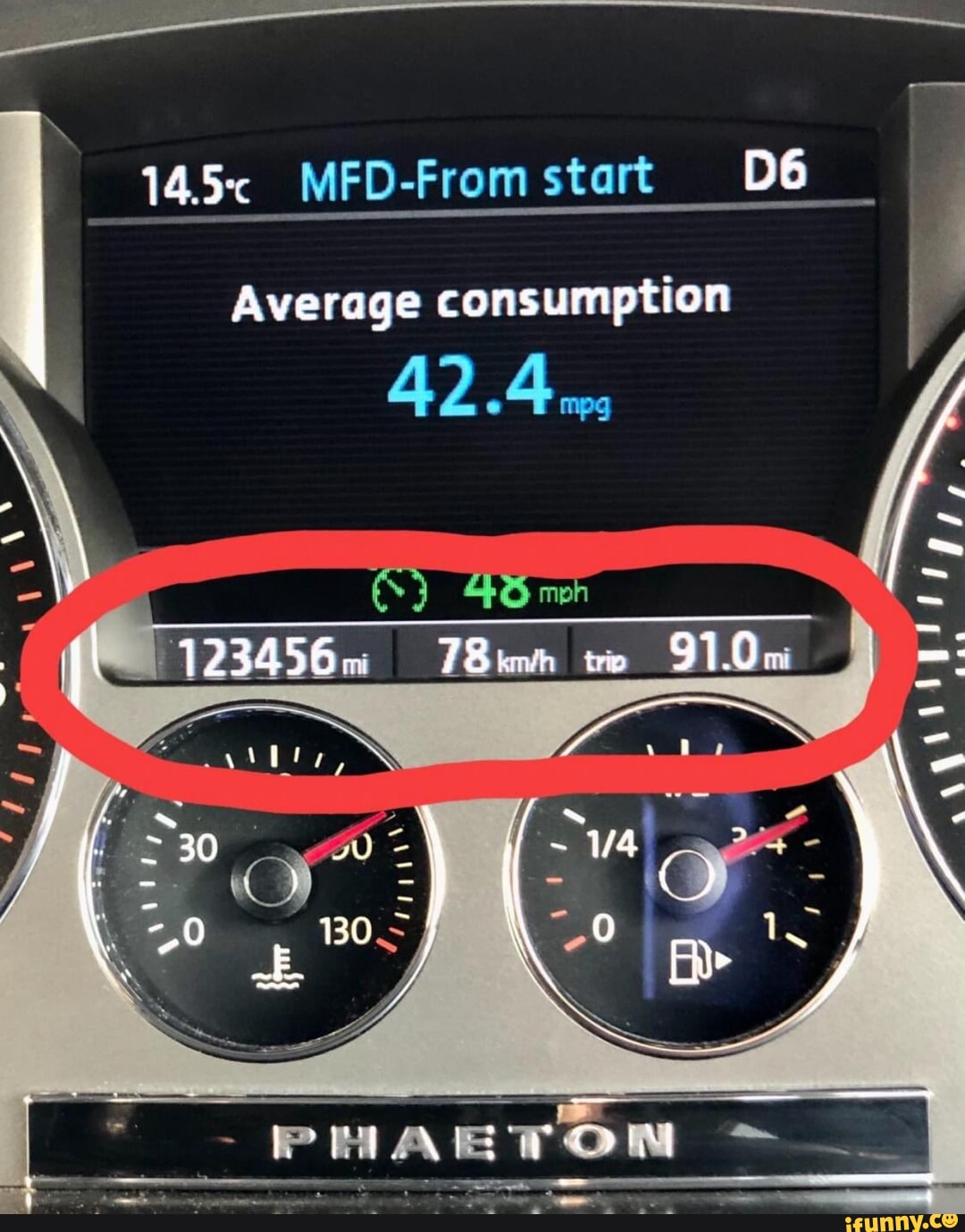 Average consumption 42.4 mp 145 MFD-From start TOM - iFunny