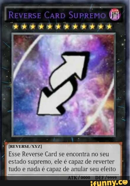 CARD SUBREM Fi [REVERSE/ Esse Reverse Card se encontra no seu estado ...