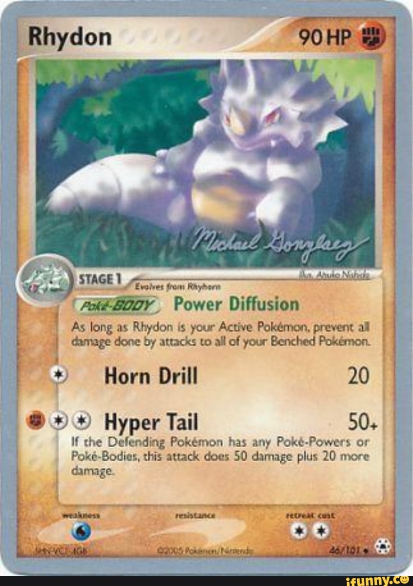 Rhydon STAGE from Rhyhern Power Diffusion done by attacks to all of ...