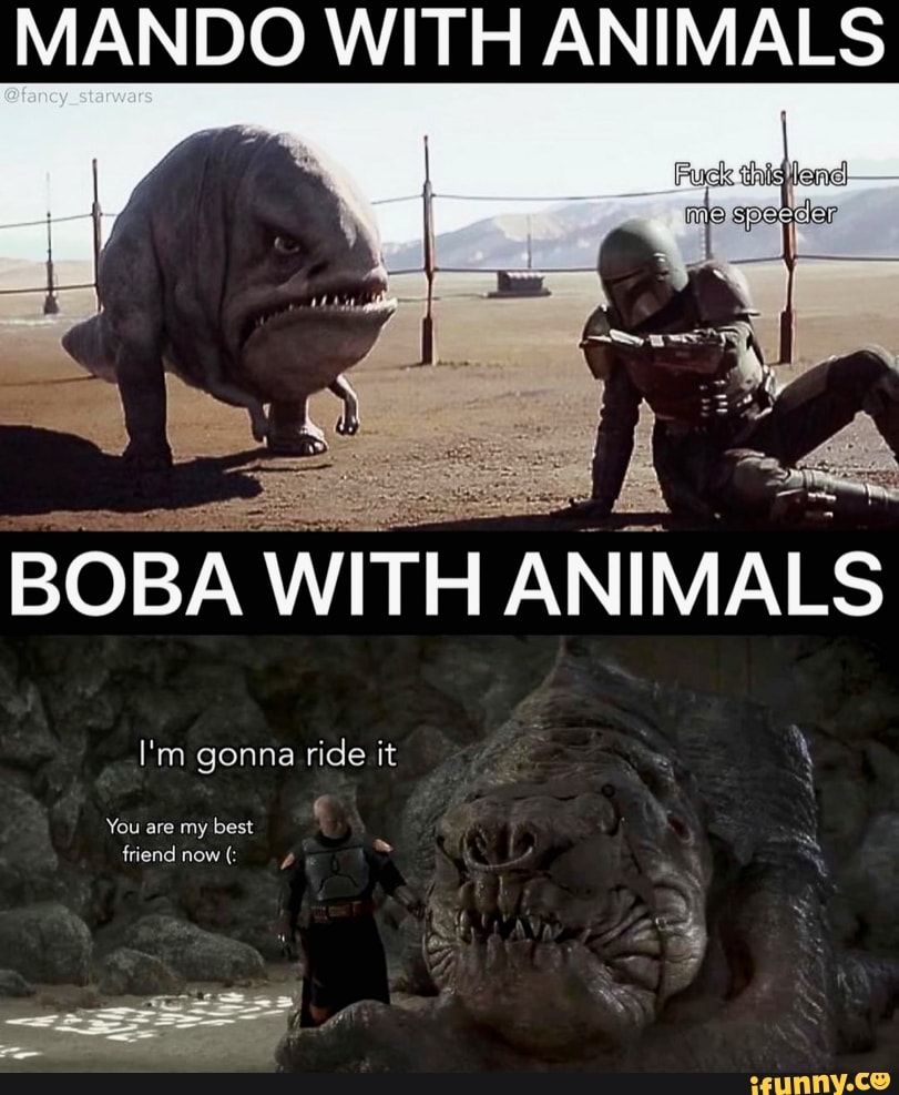 DO WITH ANIMALS BOBA WITH ANIMALS I'm gonna ride it \ You are my best ...