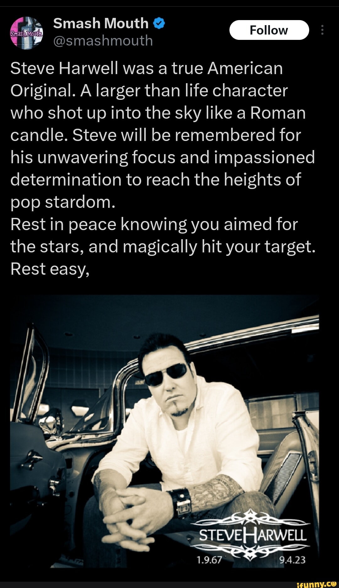 Smash Mouth Steve Harwell was a true American Original. A larger than ...