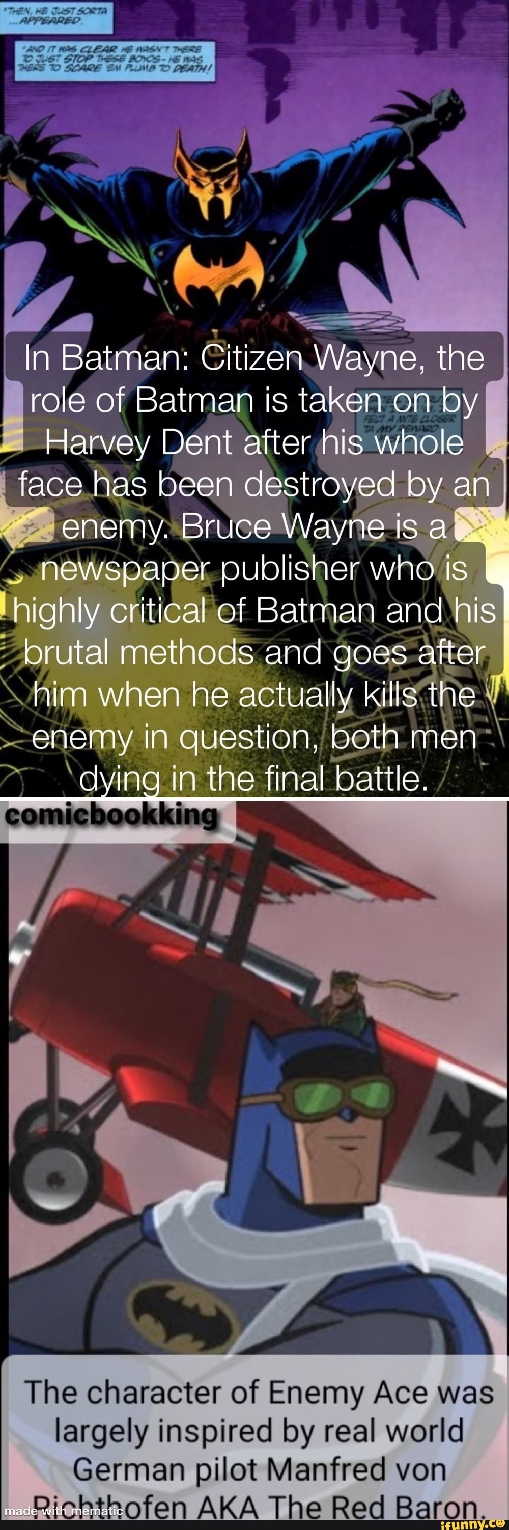 In Batman: Citizen Wayne, the role of Batman is taken on by Harvey Dent ...