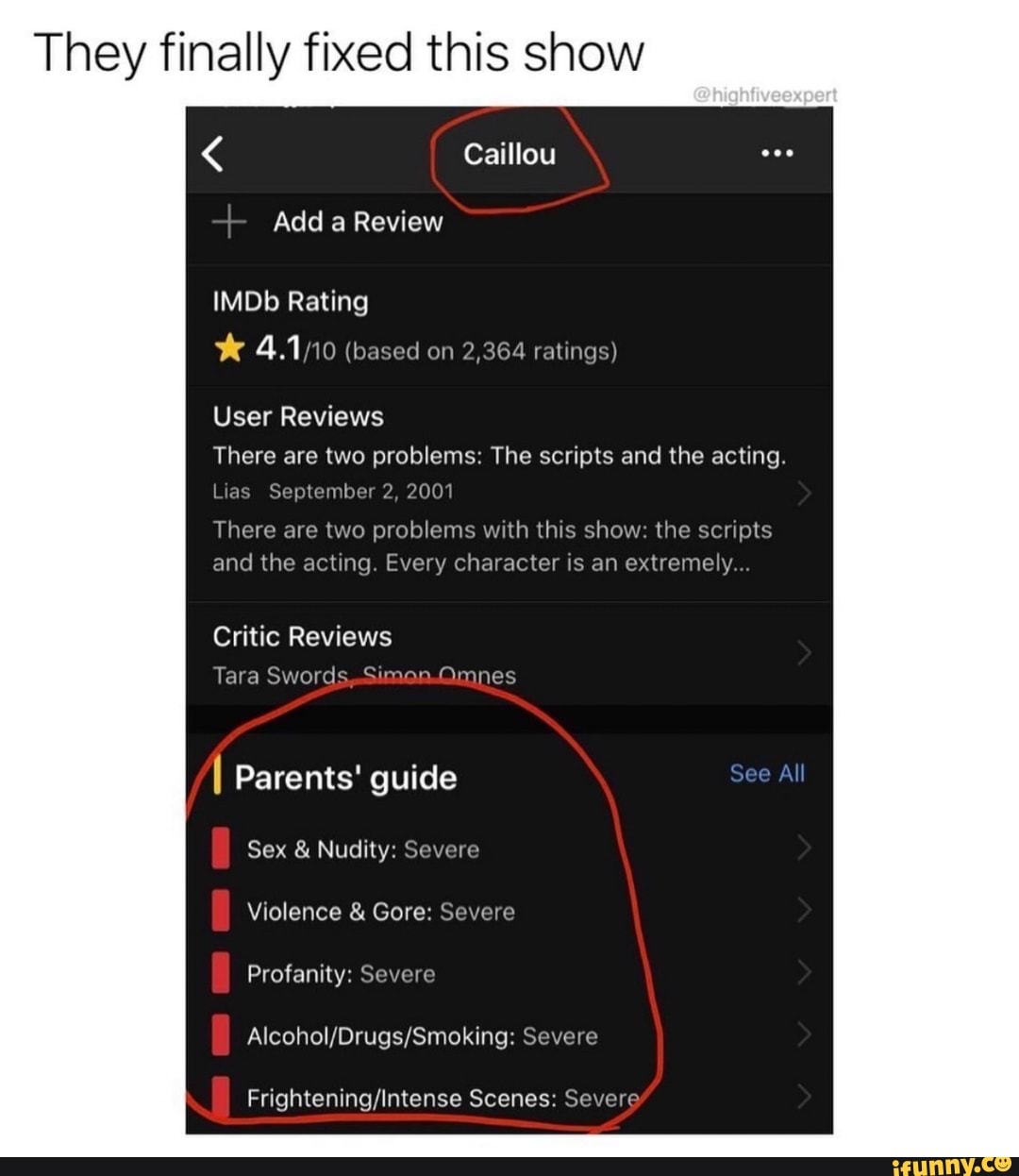 They finally fixed this show IMDb Rating User Reviews There are two ...