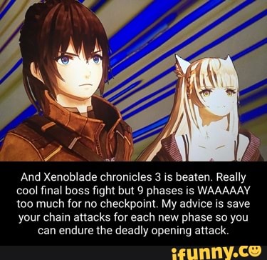 And Xenoblade chronicles 3 is beaten. Really cool final boss fight but ...