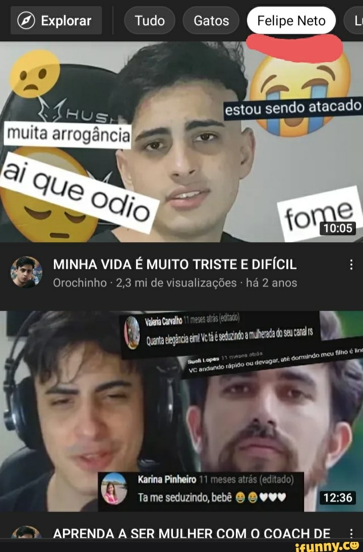 Explorar Tudo Gatos Felipe Neto estou sendo atecado MINHA VIDA É MUITO ...