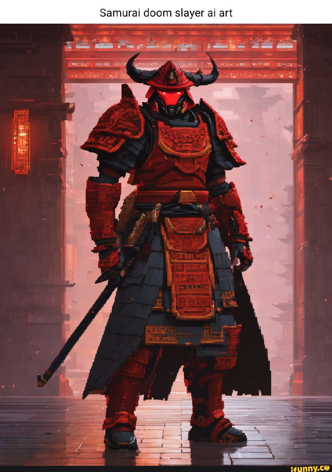 Samurai doom slayer ai art - iFunny