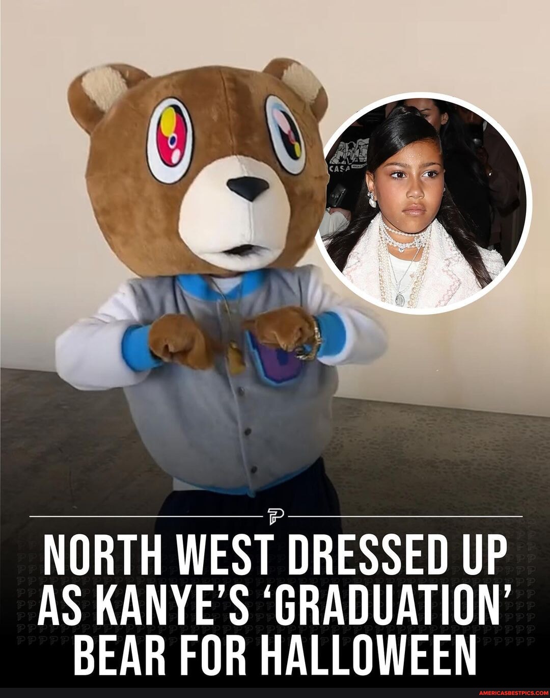 North West dressed as Kanye’s iconic ‘Graduation’ Bear for Halloween. 🐻 ...